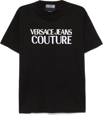 Versace Jeans Couture T-Shirt mit Logo - Schwarz