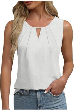 Generic D&eacute;bardeurs daffaires habill&eacute;s pour femmes 2025 tendance pour sortir, pliss&eacute;s, sans manches, d&eacute;contract&eacute;, basique, coupe ample, travail Y2K, d&eacute;bardeur 