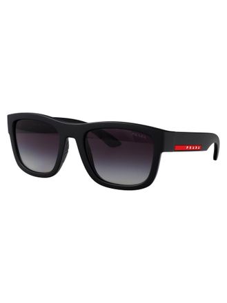 Prada 0PS Nylon Square-Frame Sunglasses - Black