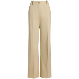 Patou Wei&szlig;e Baumwollhose - - Trousers - Damen - Beige - M