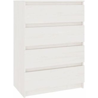 vidaXL Beistellschrank Wei&szlig; 60x36x84 cm Massivholz Kiefer - Vidaxl