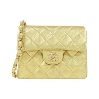 Chanel Pre-owned Metallic Lamb Shoulder Bag - - Pre-owned - Damen - Gelb - ONE SIZE