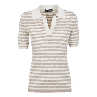 Fabiana Filippi Gestreiftes Top mit V-Ausschnitt - - Knitwear - Damen - Braun - S