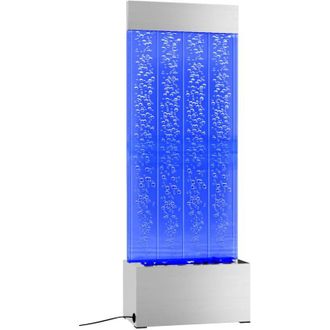vidaXL Colonne &agrave; bulles avec LED RVB Inox et acrylique 110 cm