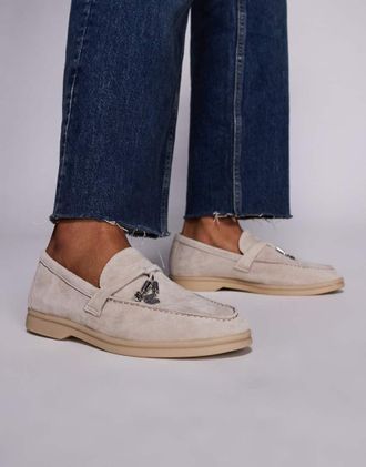 Steve Madden Portland - Mocassins en daim - Ivoire-Blanc
