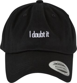 Mister Tee Damen Mt2484 - Doubt It Dad Cap Hooded Sweatshirt, Black/White, Einheitsgröße EU