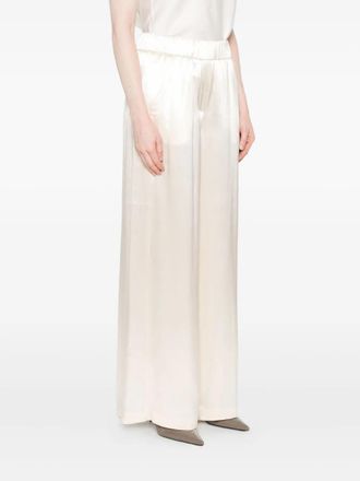 PESERICO Womens Elastic-Waist Wide-Leg Trousers Aw25 W