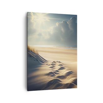 Arttor Bilder auf Leinwand D&uuml;nen Strand Ozean Leinwandbild mit Rahmen 50x70cm Wandbilder Dekoration Wohnzimmer Schlafzimmer K&uuml;che Deko Gro&szlig; Wanddeko Bild Wan