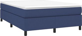 vidaXL Bettgestell ohne Matratze Blau 140x200 cm Stoff Vidaxl
