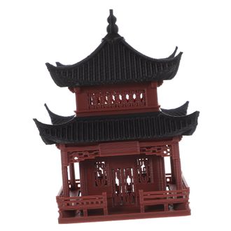 Valiclud Miniatur Chinesischer Pavillon Gartenfigur Robustes Material Kompakte Für Bonsai Aquarium Deko Terrasse Balkon Feng Shui Ornament