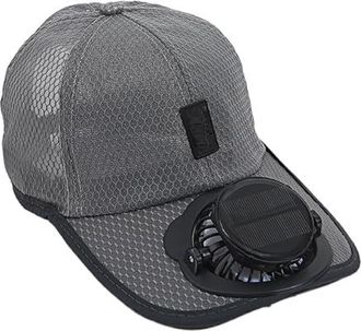 Generic Chapeau de fan solaire - Chapeau dextérieur avec ventilateur solaire - Casquette de baseball en maille rechargeable pour homme, papa, été, voyage, pêc