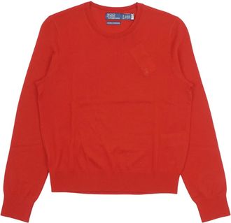 Polo Ralph Lauren Femme, Pulls, Rouge, Taille: 42 FR Maille ras du cou