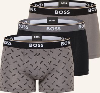 HUGO BOSS 3er-Pack Boxershorts Power grau