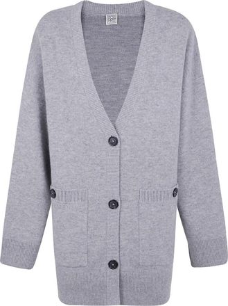 Toteme Femme, Pulls, Gris, Taille: 36 FR Longline Cardigan