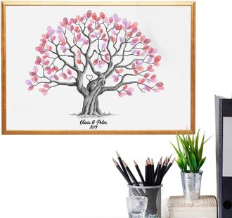 Generico Hochzeitsg&auml;stebuch Alternative Tree - alternatives Hochzeitsg&auml;stebuch, Leinwand, kreativ, wasserdicht, f&uuml;r Party, Hochzeit, Cum