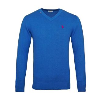 U.S.Polo Association V-Ausschnitt Pullover - - Knitwear - Herren - Blau - M