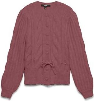 Vero Moda Vero Moda Vmlisa Ls String Cardigan LCS, Rose/Marron, XL Femme