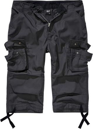 Brandit Urban Legend Short cargo 3/4 pour homme, Black Ripstop, XL