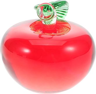 Garneck Kleiner Glasapfel Dekofigur aus Glas K&uuml;nstliche Frucht als Tischdekoration f&uuml;r Zuhause und B&uuml;ro Multifunktionales Glasornament mit Zeitlosem Design