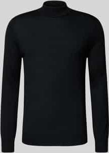 Christian Berg Strickpullover aus Merino-Mix mit Stehkragen