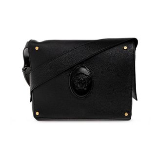 Versace Lou Kleine Umh&auml;ngetasche aus Leder - - Bags - Herren - Schwarzk - ONE SIZE