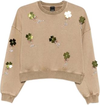 Pinko Pinko, Femme, Sweatshirts et sweats &agrave; capuche, Beige, Taille: 38 FR SweaT-shirt