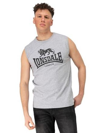 Lonsdale London CLOPTON Homme D&eacute;bardeur Gris chin&eacute; L 100% Coton Regular/Coupe Standard