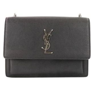 Saint Laurent Pre-owned Sac bandouli&egrave;re en cuir Sunset Cassandra - Femme - Pre-owned - Noir - Taille: ONE Size