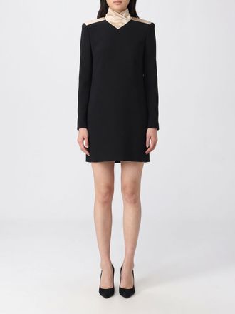 Valentino Garavani Mini-robe fourreau en cr&ecirc;pe &agrave; col montant et manches longues