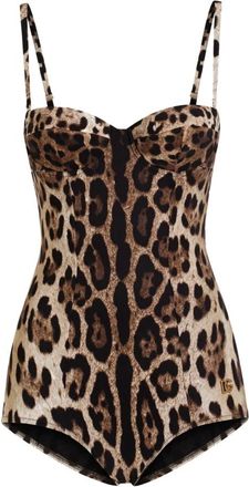 Dolce & Gabbana Femme, Maillots de bain, Brun, Taille: 42 FR Maillot de bain une pi&egrave;ce balconnet