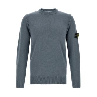 Stone Island Pull &agrave; col rond 5100072 - Homme - Pulls - Bleu - Taille: XL
