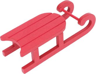 Garneck Weihnachtlicher Holzschlitten Dekoration Handgefertigt Rotes Desktop Ornament Langlebig Leicht F&uuml;r Weihnachtsfeier Und Tischdeko