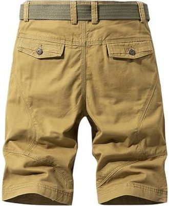 Generic Pantalon cargo d&eacute;t&eacute; d&eacute;contract&eacute; pour homme, grande taille, couleur unie, 2026, jaune, 33W