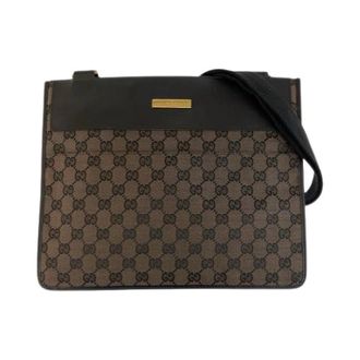 Gucci Pre-owned GG Canvas Leder Schultertasche - - Pre-owned - Damen - Braun - ONE SIZE