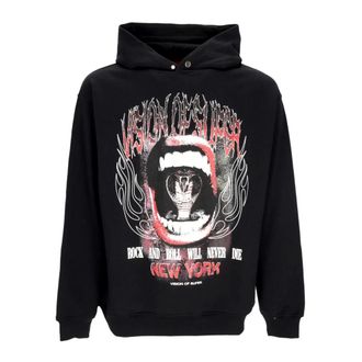 Vision Of Super Cobra Mouth Print Leichter Hoodie Schwarz - - Sweatshirts & Hoodies - Herren - Schwarzk - S