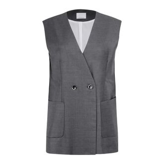 Nine In The Morning Gilet crois&eacute; Eloisa - Femme - Vestes - Gris - Taille: 36 FR