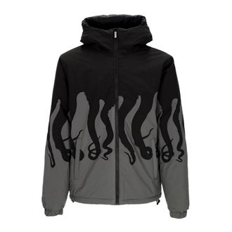 Octopus Schwarze Layer-Jacke mit Kapuze - - Jackets - Herren - Schwarzk - XS