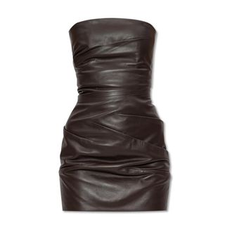 The Attico Lederkleid - - Dresses - Damen - Braun - XS