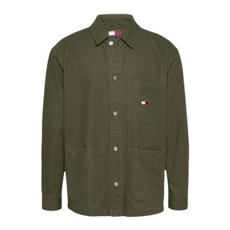 Tommy Jeans Homme, Vestes, Vert, Taille: S Badge Overshirt