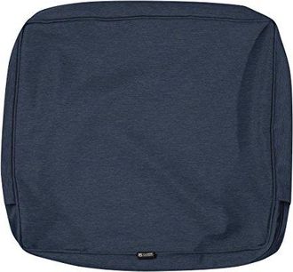 Classic Accessories Montlake wasserabweisender Kissenbezug für den Außenbereich, 53,3 x 55,9 x 10,2 cm, Terrassenmöbel-Kissenbezug, Indigoblau meliert, Terrassenmöbel-Kis