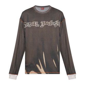 Diesel Homme, Tops, Brun, Taille: XL T-shirt à manches longues T-Boxt-Ls-Show