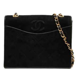 Chanel Pre-owned Quilted Suede Crossbody - - Pre-owned - Damen - Schwarzk - ONE SIZE