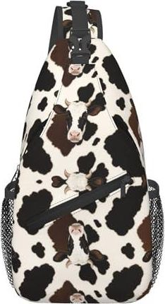 Generic Multifonction Sacoche Tactique Art de la peau de vache Sac De Poitrine L&eacute;ger Sac DEpaule pour Camping Homme Femme