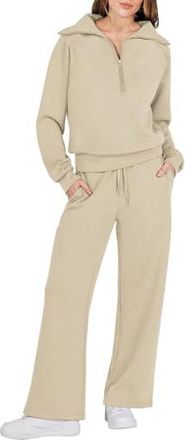 Generic Ensemble de vêtements de détente chauds pour femme avec poches confortables pour entraînement Y2k - Pantalon de jogging ample - Ensemble de yoga et de