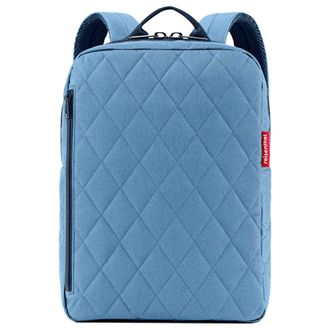 Reisenthel classic backpack M rhombus blue - durchdachter Rucksack, modernes Design mit Netzr&uuml;cken - rechteckiger Boden f&uuml;r Stabilit&auml;t