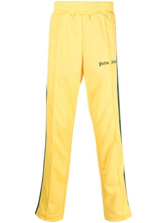 Palm Angels pantalon de jogging &agrave; bandes contrastantes - Jaune