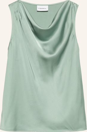 Comma Comma Blusentop Aus Satin gruen