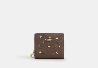 Coach Portemonnaie Mit Druckknopfverschluss Und Nieten