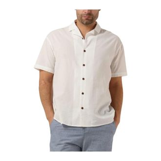 Anerkjendt Herren Seersucker Hemd in Off-White - - Shirts - Herren - Wei&szlig; - M