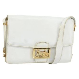 Celine Sac bandouli&egrave;re en cuir Pre-owned - Femme - Pre-owned - Blanc - Taille: ONE Size